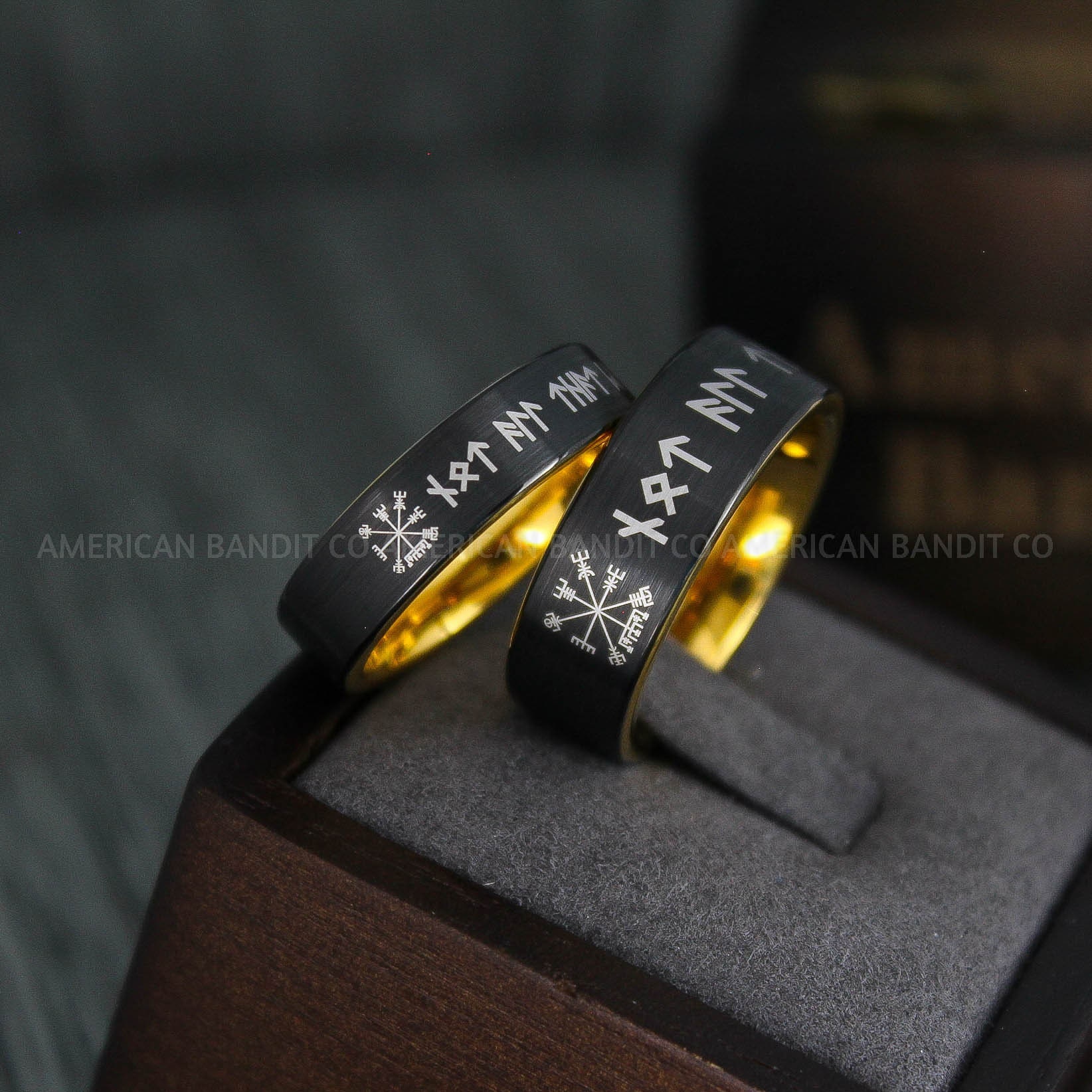 Vikings Wedding Rings, Vikings Rings, Viking Runes Rings, Couple Set ...