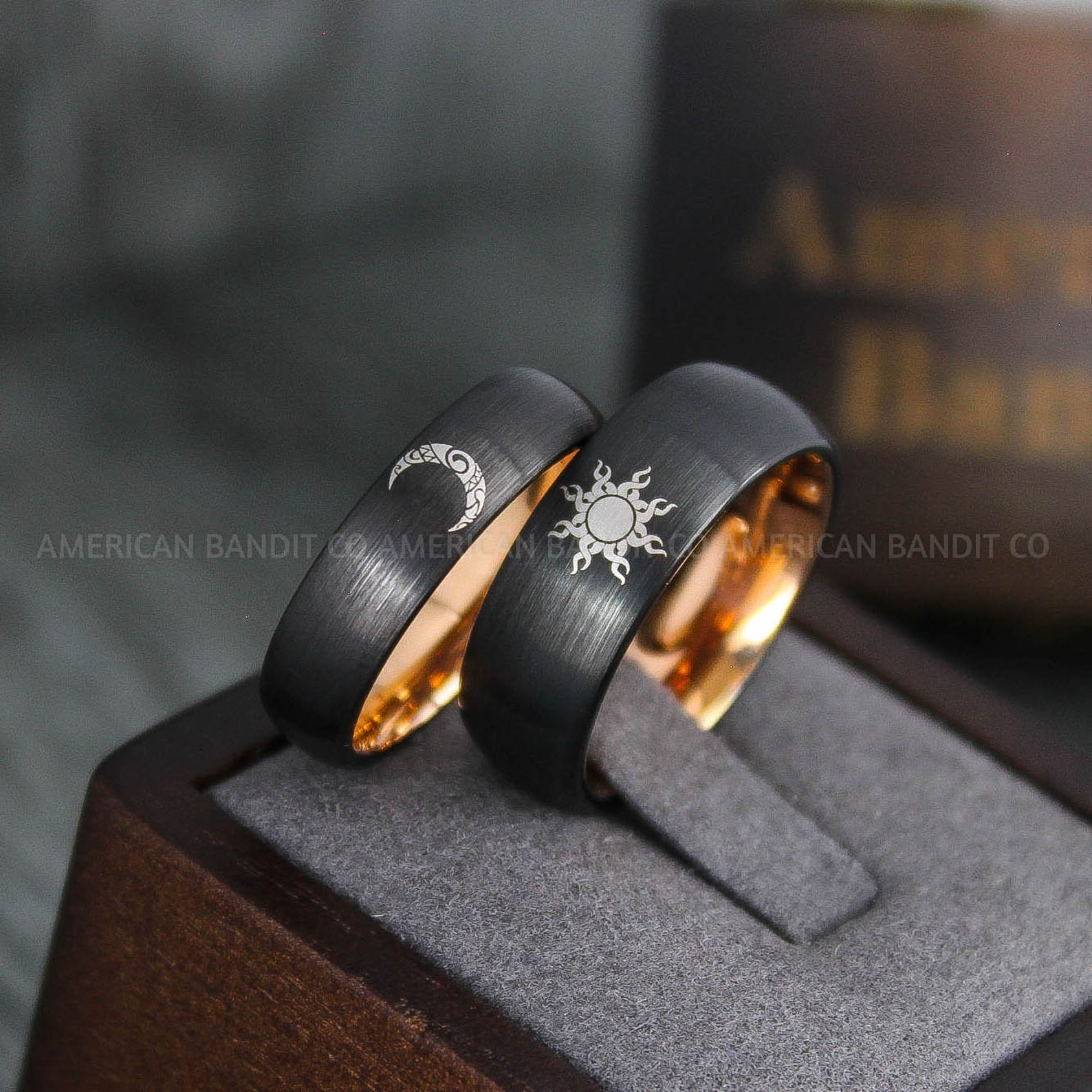 Sun and Moon Rings, Sun and Moon Wedding Rings, Sun and Moon Wedding ...