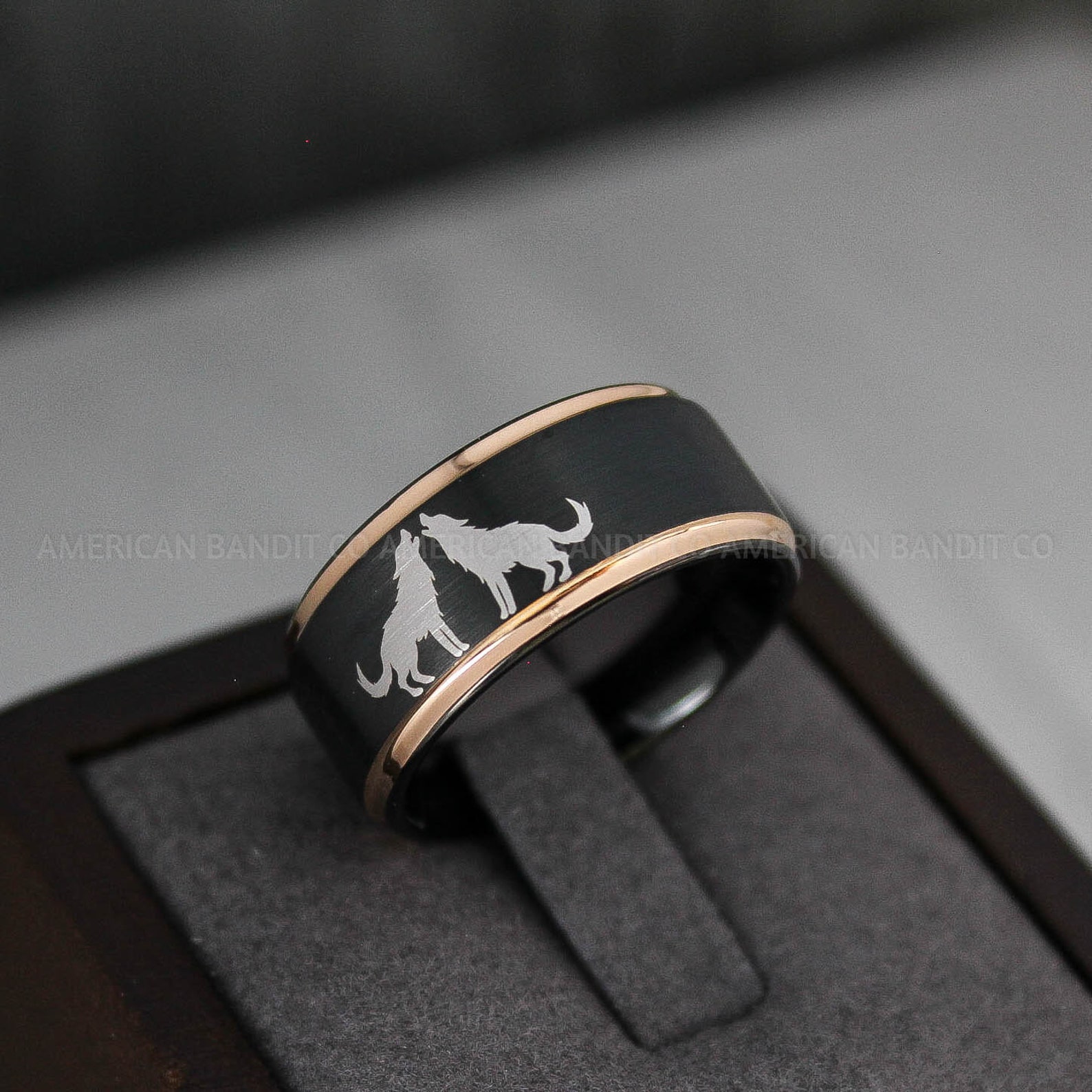 Howling Wolves Ring, Wolf Ring, Couple Wedding Rings, Couple Rings ...