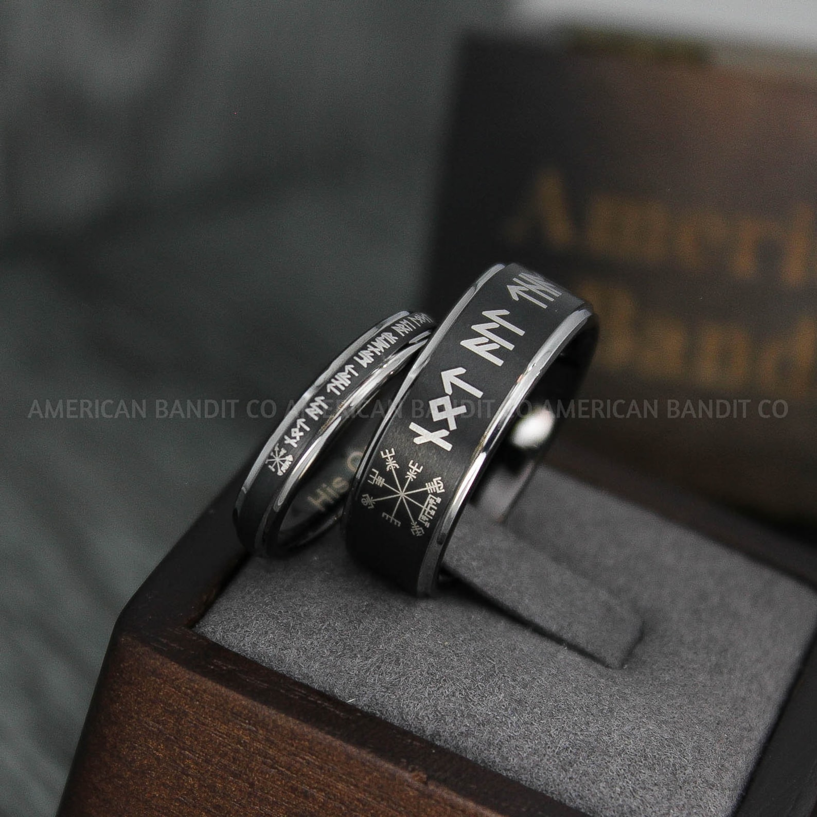 Vikings Wedding Rings, Vikings Rings, Viking Runes Rings, Couple Set ...