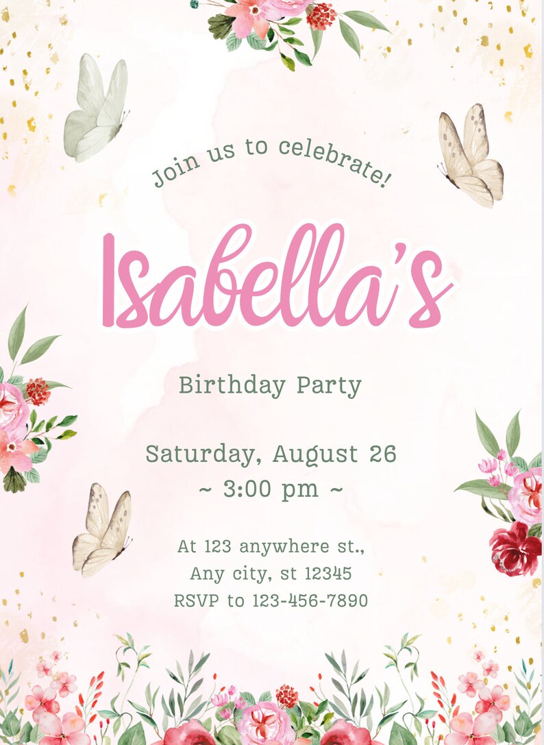 Digital Birthday Party Invitation - Etsy