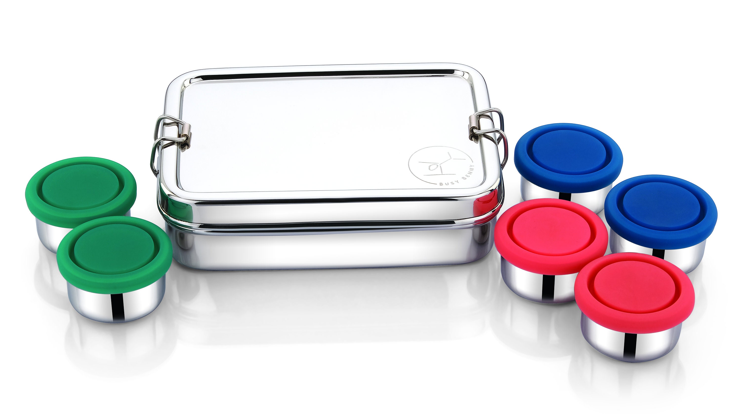 Stainless Steel Snack Box: Compact Reusable Lunchbox With 6 Individual ...