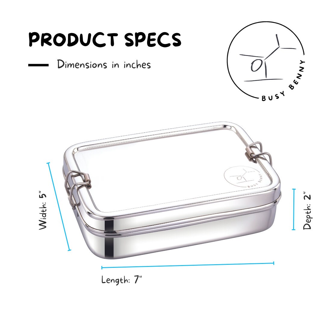 Stainless Steel Snack Box: Compact Reusable Lunchbox With 6 Individual ...