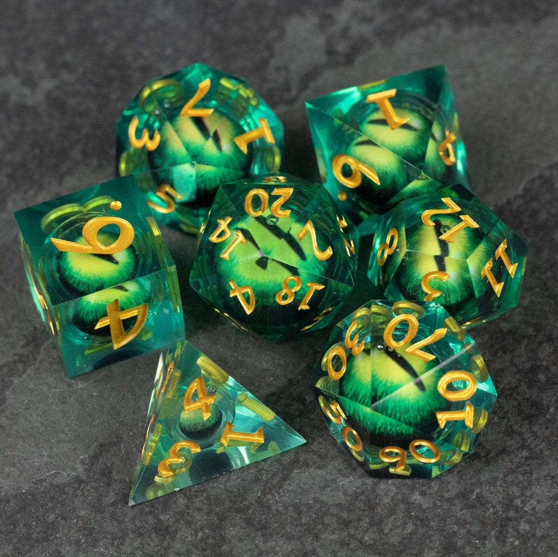 Tavern Dice Beholder Eye Liquid Core Dice Set Moving Eye Dice Set - Etsy