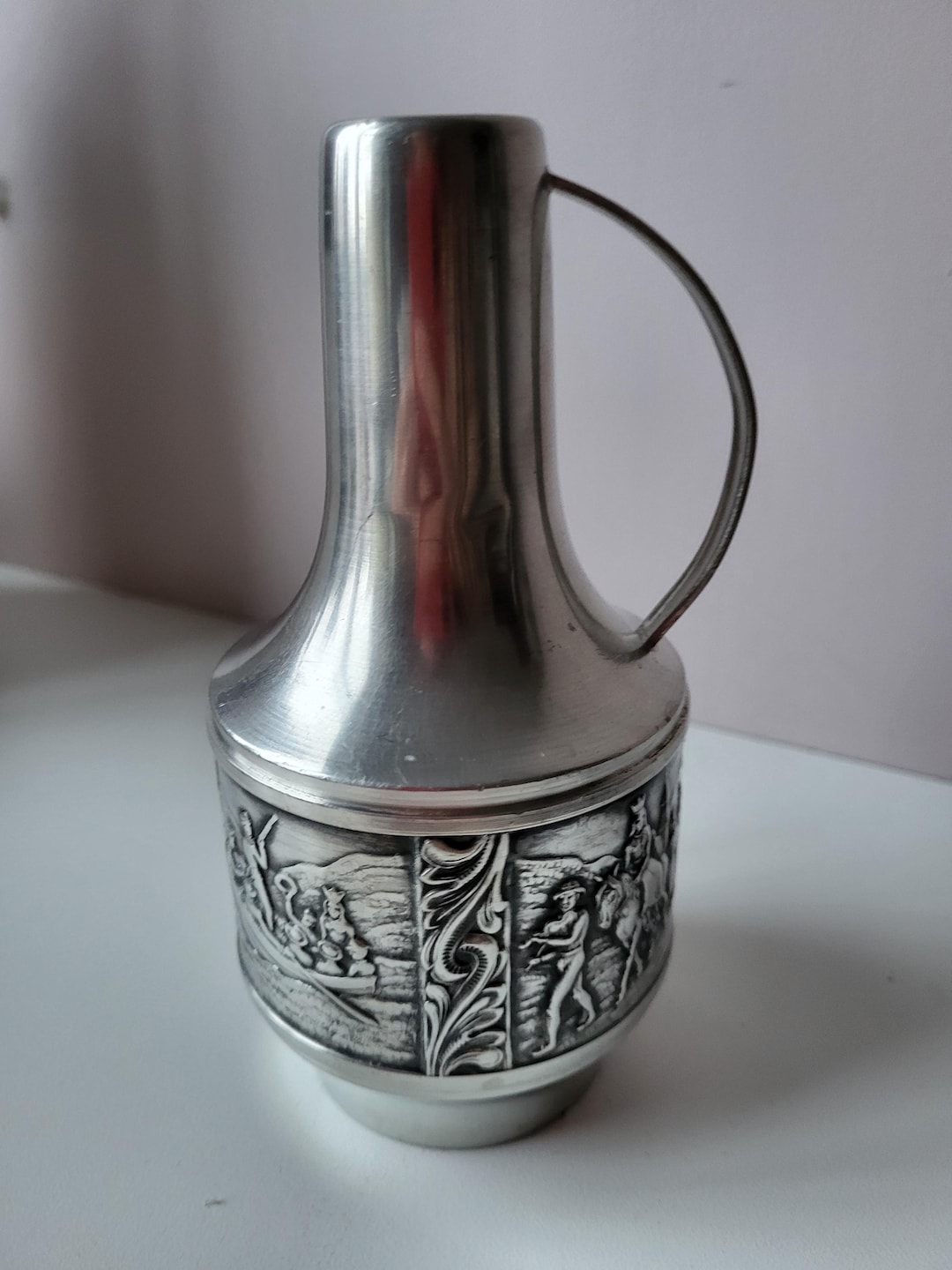 Norsk Tinn Pewter Vase Astri Holthe Norway Mid Century Vintage Tinn ...