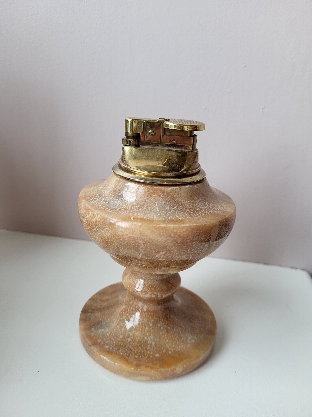 Vintage Onyx Gasoline Lighter Table Cigarette Lighter Vintage Gift ...