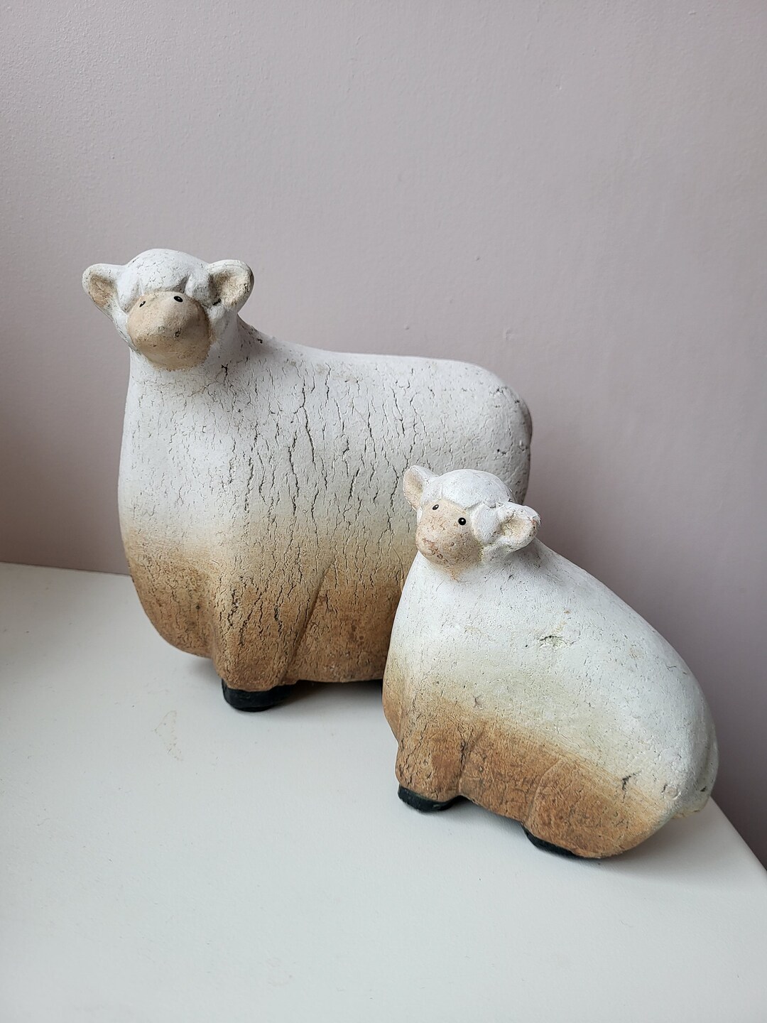 Large Sheep Pottery Ceramic Dale Home Decor Vintage Pottery Figurine ...