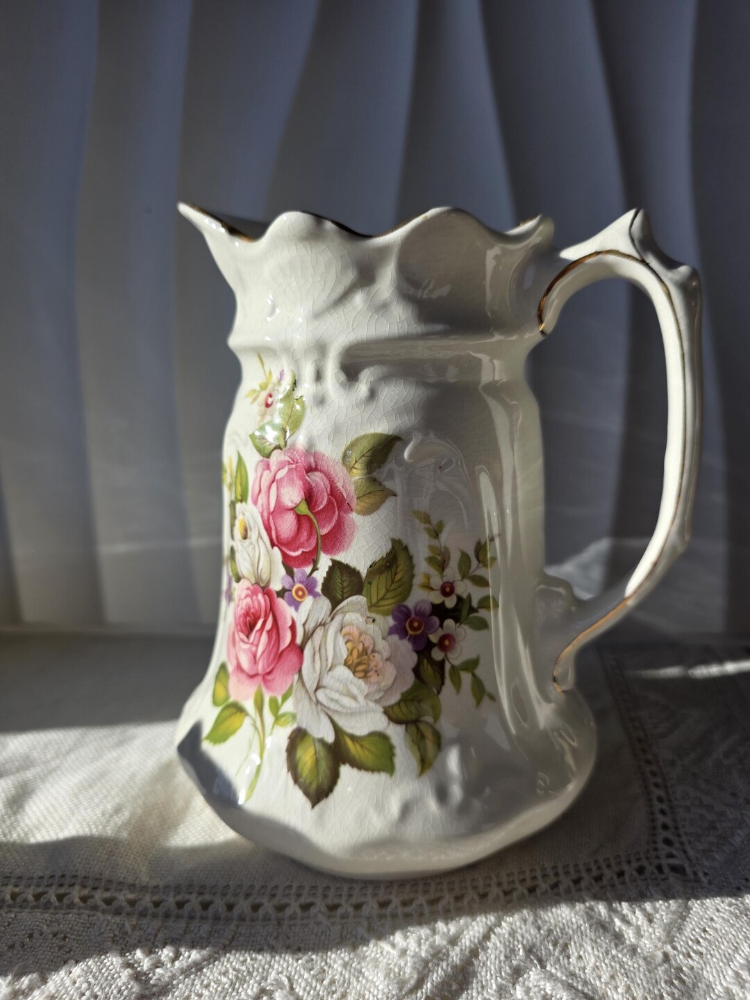 Vintage Old Foley James Kent Harmony Rose Porcelain Jug, English Floral ...