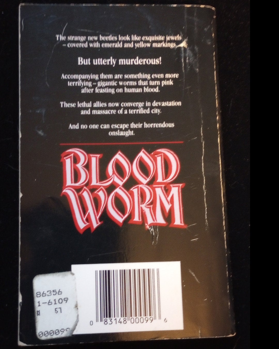 Blood Worm (1988) by John Halkin : Vintage Horror Paperpack ...