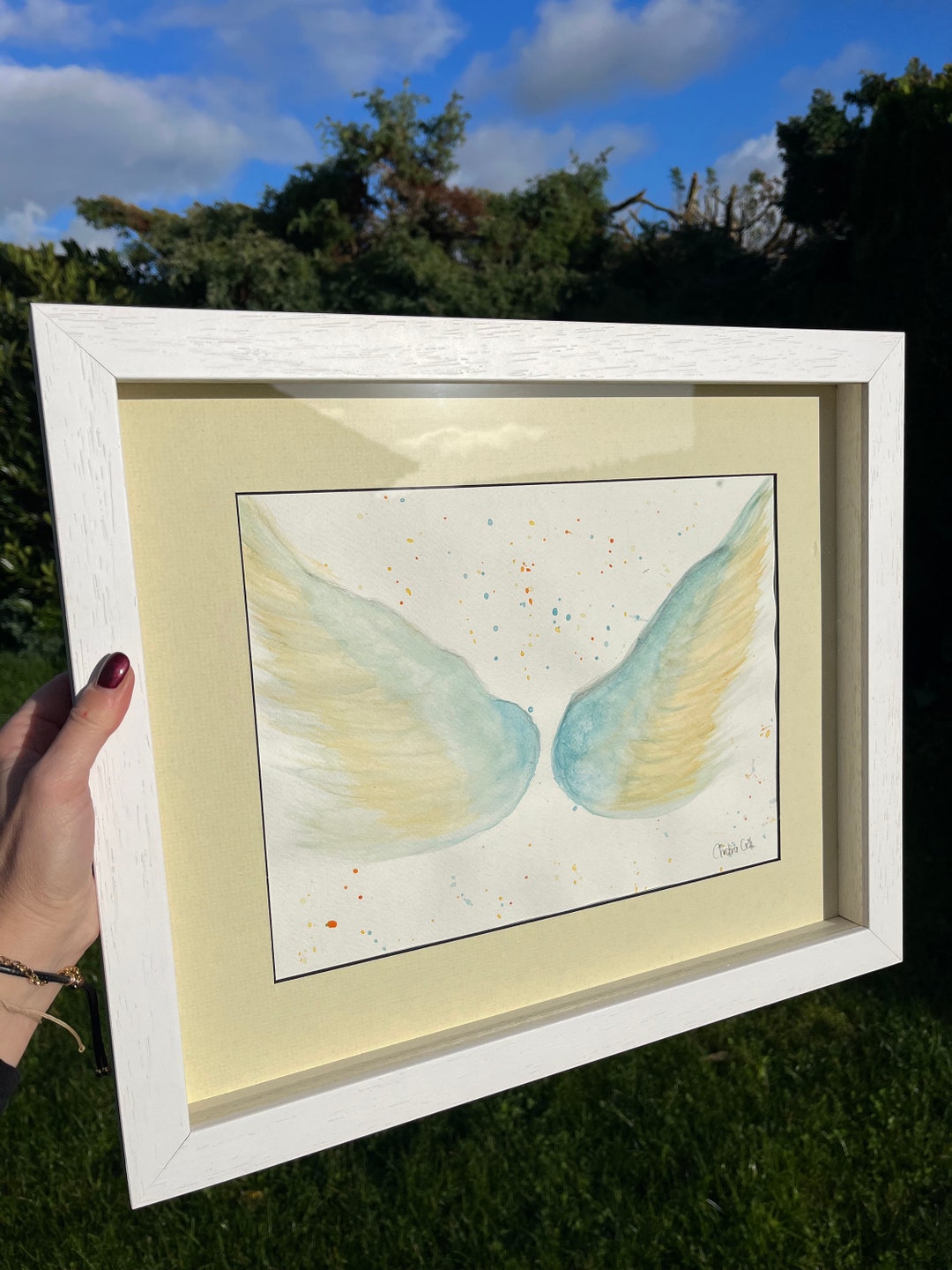 Angel Wings Watercolor Painting - Etsy