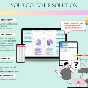 Employee Performance Evaluation Tracker on Google Sheet, Editable ...