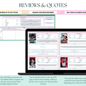 Digital Reading Journal Spreadsheet, Books Tracker, Comics, Manga ...