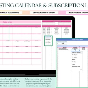 Digital Reading Journal Spreadsheet, Books Tracker, Comics, Manga ...