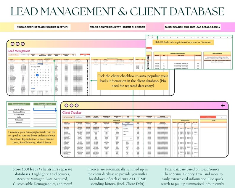 Sales Tracker With Team Performance Dashboard: Track Lead Sources ...