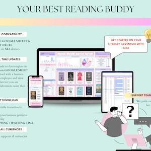 Book Tracker & Reading List on Google Sheets, Personal Digital Library ...