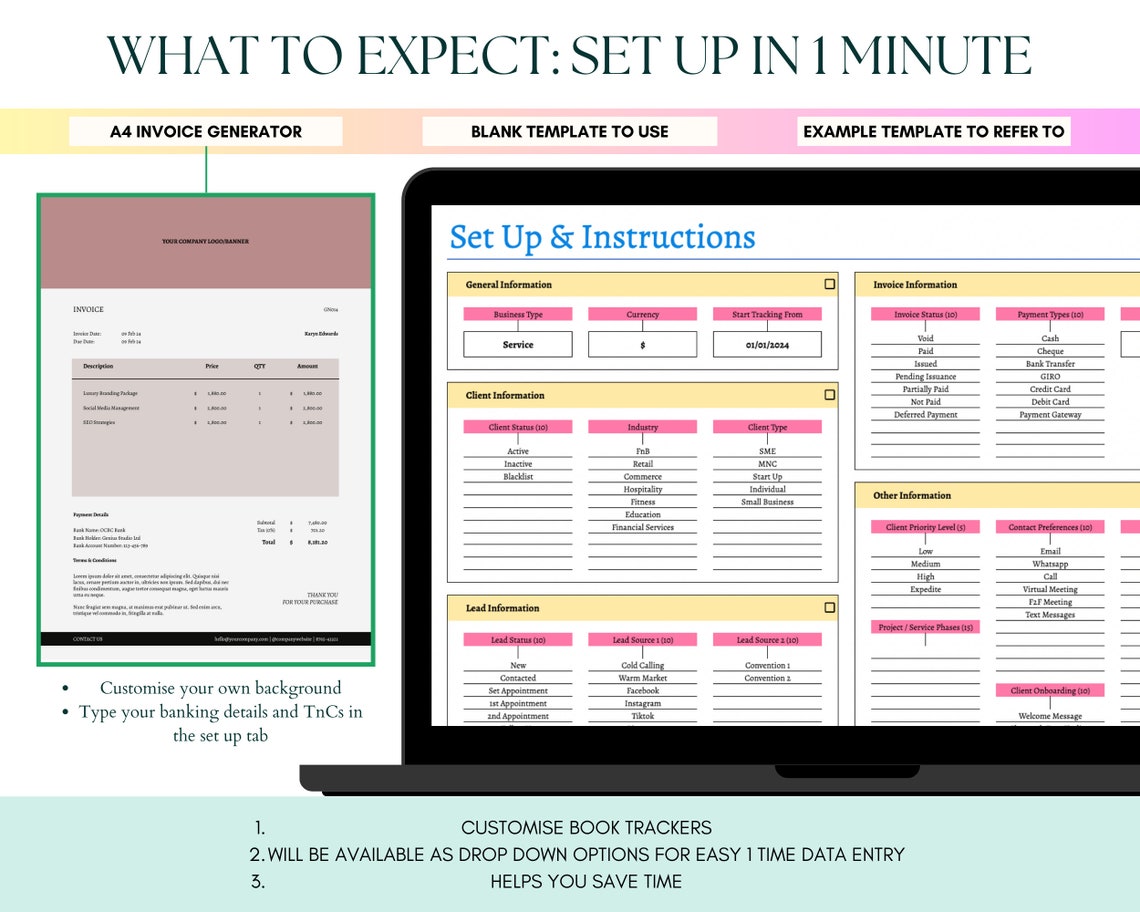 Ultimate Client Tracker Small Business Spreadsheet, Lead Database, CRM ...