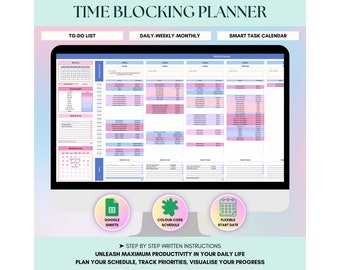 Workflow Task Tracker Spreadsheet, Google Sheets to Do List and Deadlines Calendar, Digital ...