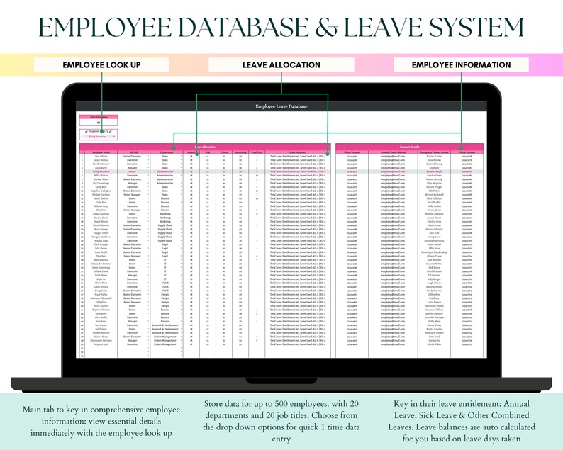 Employee Leave & Absence Tracker With Attendance Management System, HR ...