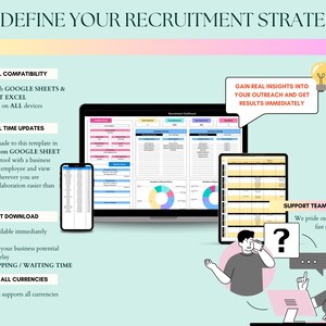 Recruitment Tracker Template, Hiring Dashboard, Applicant Tracking ...