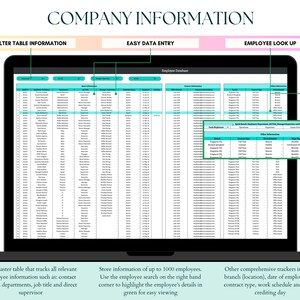 Employee Database & Turnover Analysis Report Spreadsheet, HR Dashboard ...