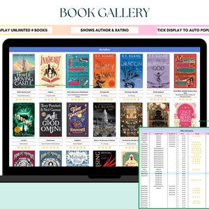 Book Tracker & Reading List on Google Sheets, Personal Digital Library ...