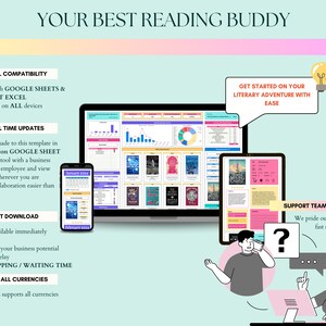 Digital Reading Journal Google Sheets Book Tracker, Personal Digital ...