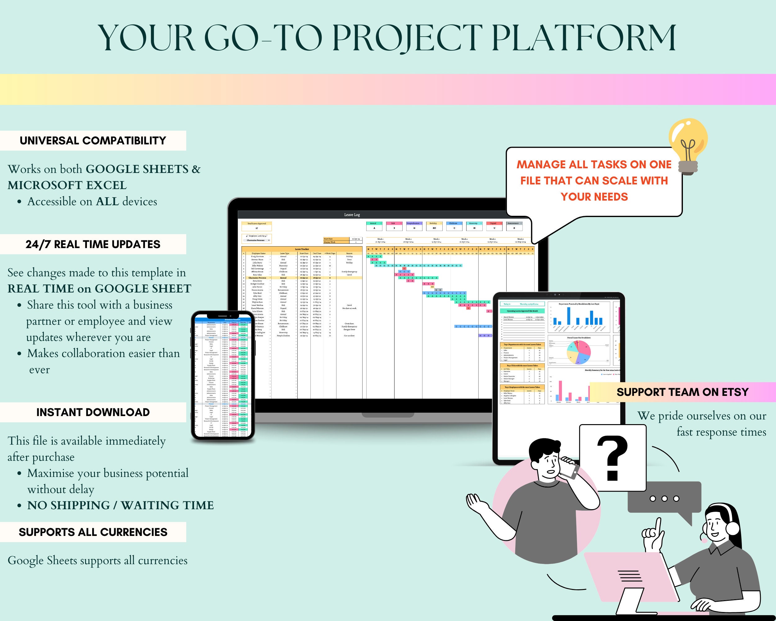 Employee Leave & Absence Tracker With Attendance Management System, HR ...