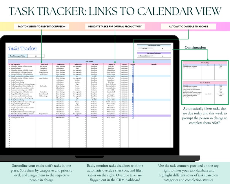 Ultimate Client Tracker Google Sheets: Small Business Spreadsheet ...