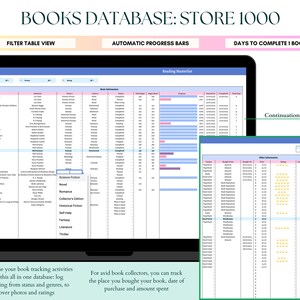 Book Tracker & Reading List on Google Sheets, Personal Digital Library ...