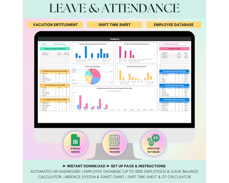 Employee Leave & Absence Tracker With Attendance Management System, HR ...