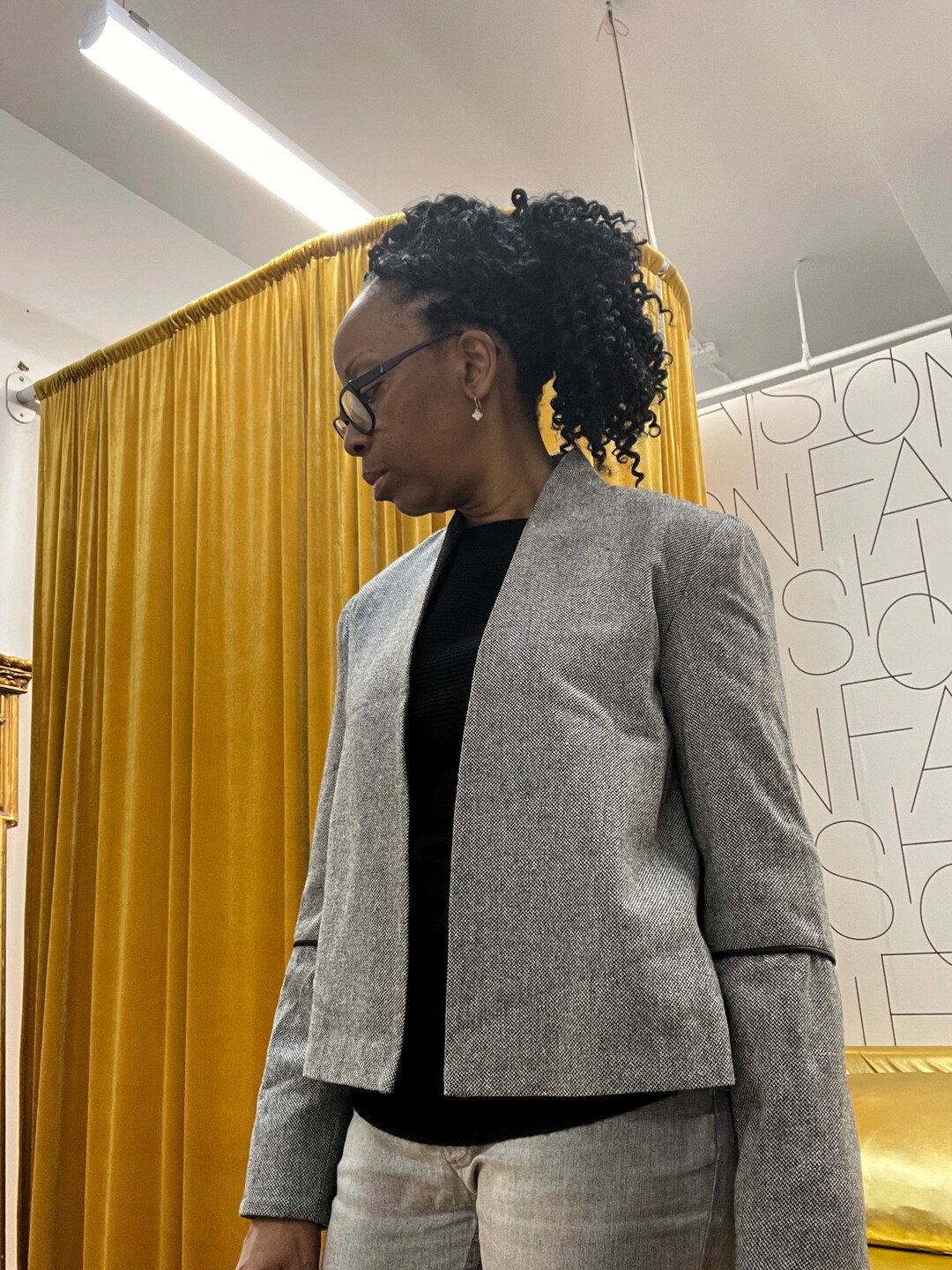 Houndstooth Check Jacket - Etsy