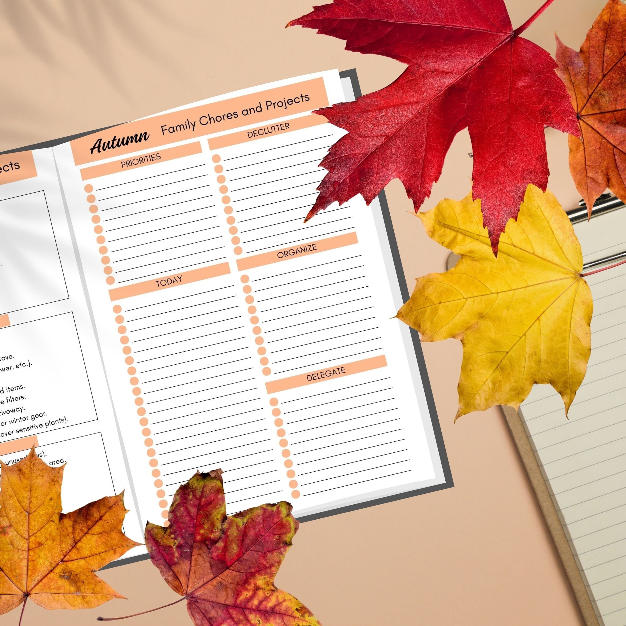 Autumn Family Chores and Special Projects Checklist, Family Chores ...