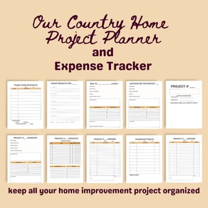 Home Project Planner, Home Project Tracker, Printable Project Planner ...