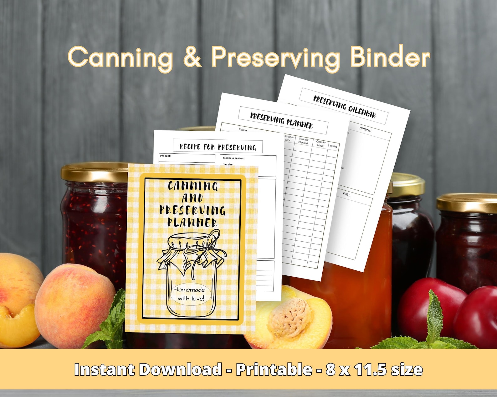 Canning and Preserving Printable, Home Canning Tracker, Canning ...