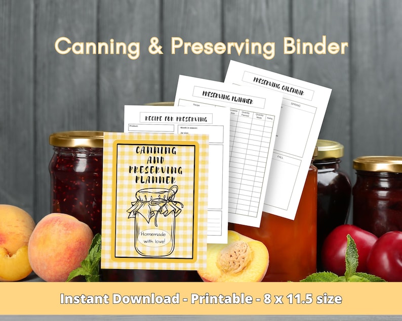 Canning and Preserving Printable, Home Canning Tracker, Canning ...