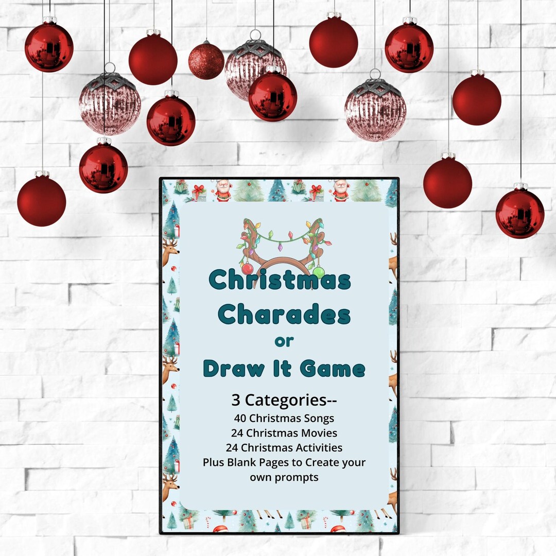 Christmas Charades, Christmas Draw It Game, Christmas Games, Christmas ...