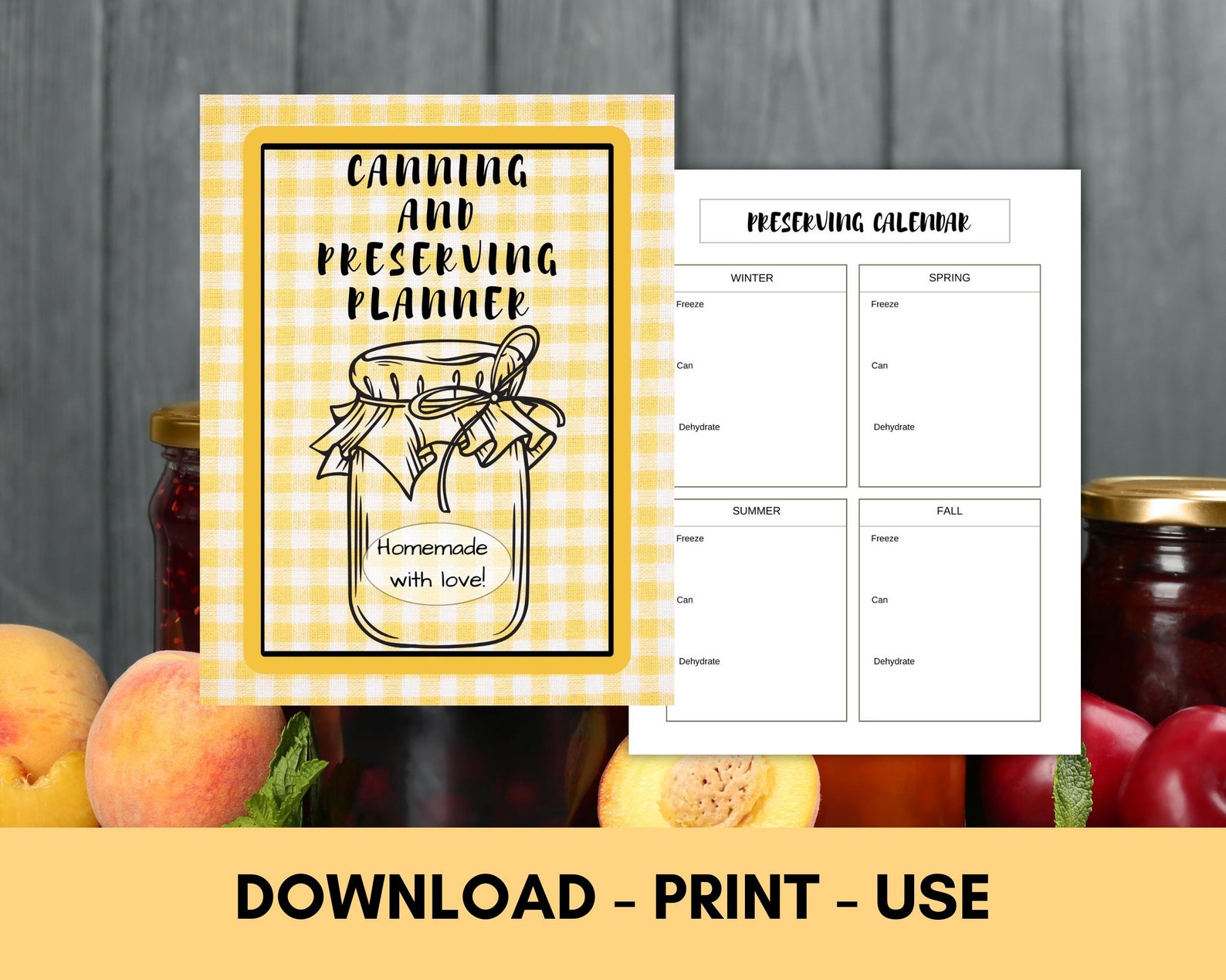 Canning and Preserving Printable, Home Canning Tracker, Canning ...