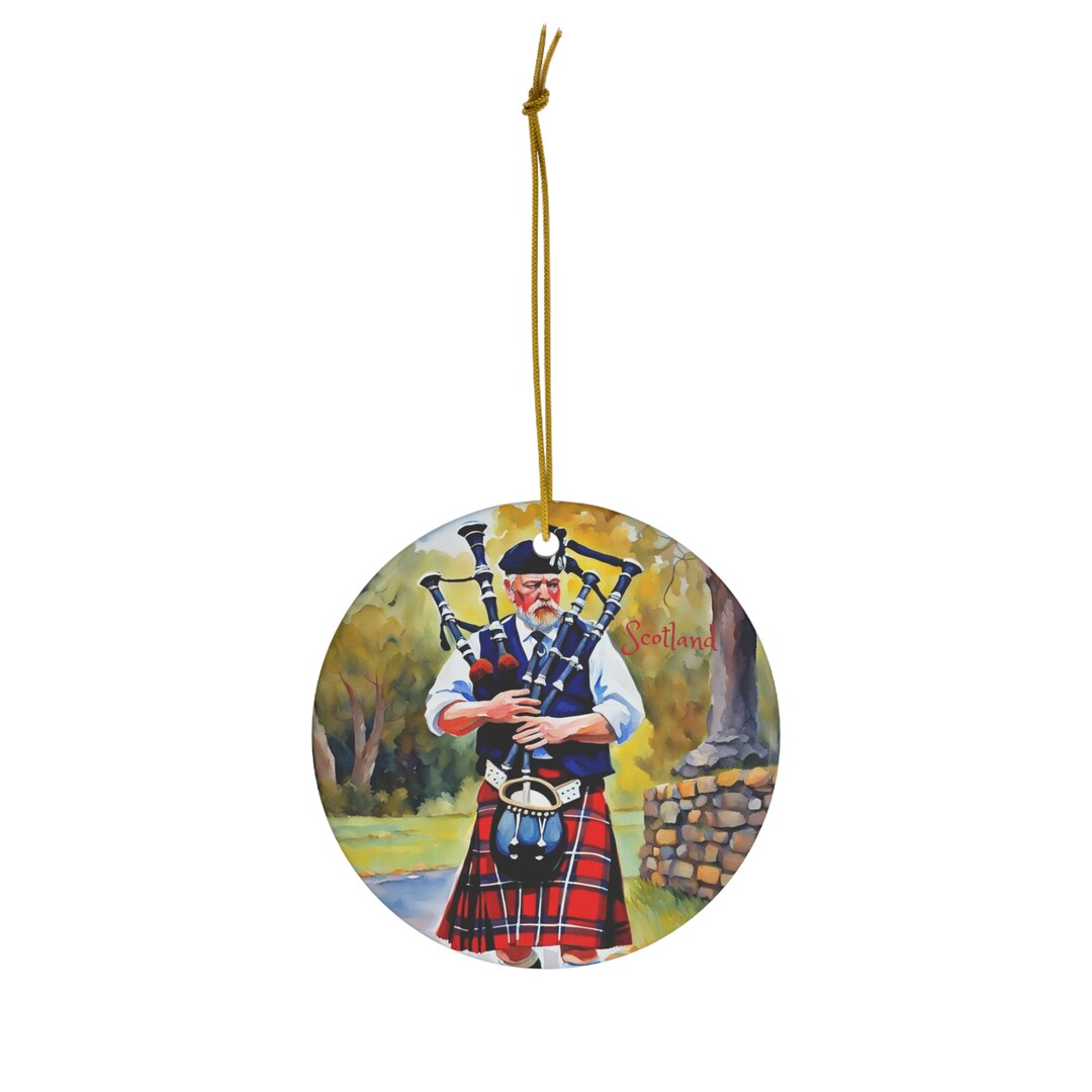 Scotland Bagpipe Player Christmas Ornament - Unleash the Soulful ...