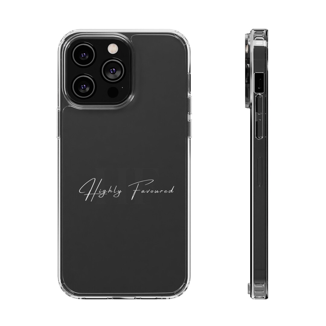 Highly Favoured Clear Christian Phone Cases - Etsy