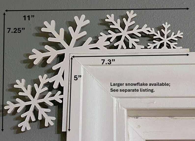 Snowflake Door Corner| Left or Right Side - Etsy