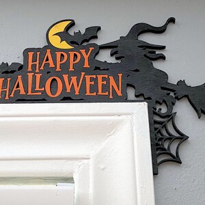 Halloween Door Corner |happy Halloween Witch -right Only - Etsy