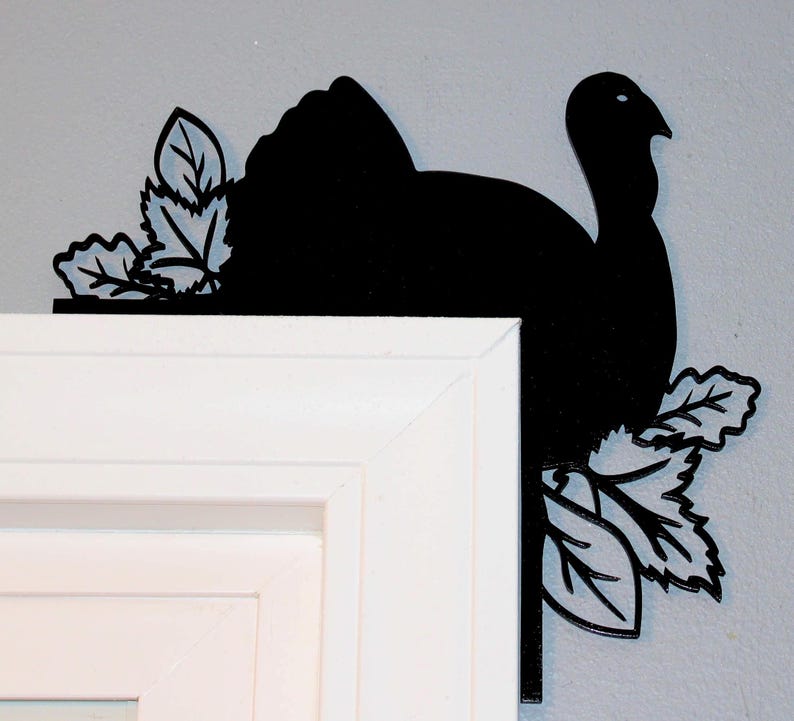 Turkey Silhouette Door Corner| Left or Right Painted on Both Sides ...