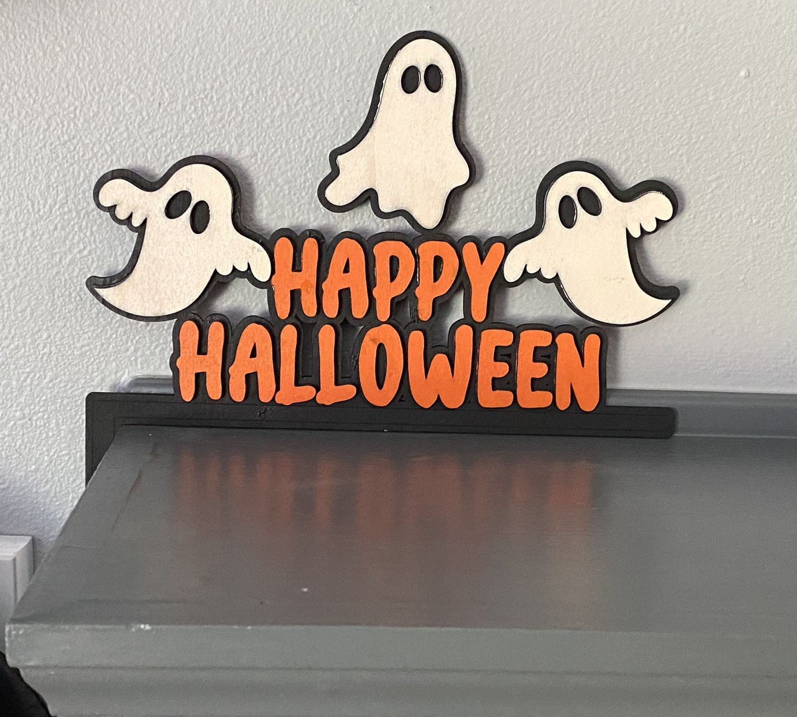 Halloween Door Corner | Happy Halloween Ghosts - Left Only - Etsy