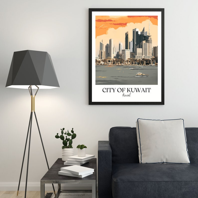 Kuwait City Print, Kuwait City Travel Poster, Kuwait Travel Gift ...