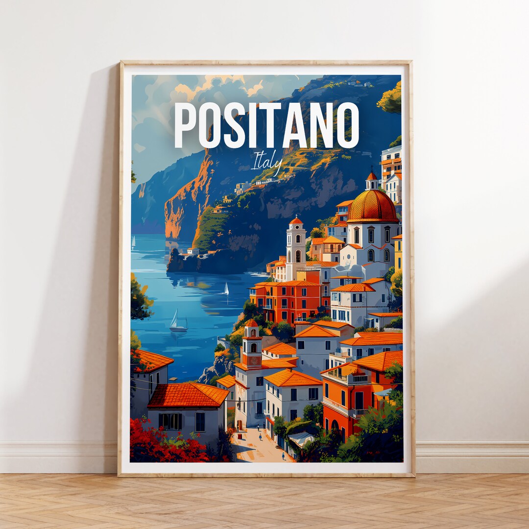 Positano, Amalfi Coast, Positano Poster, Amalfi Coast Poster, Positano ...