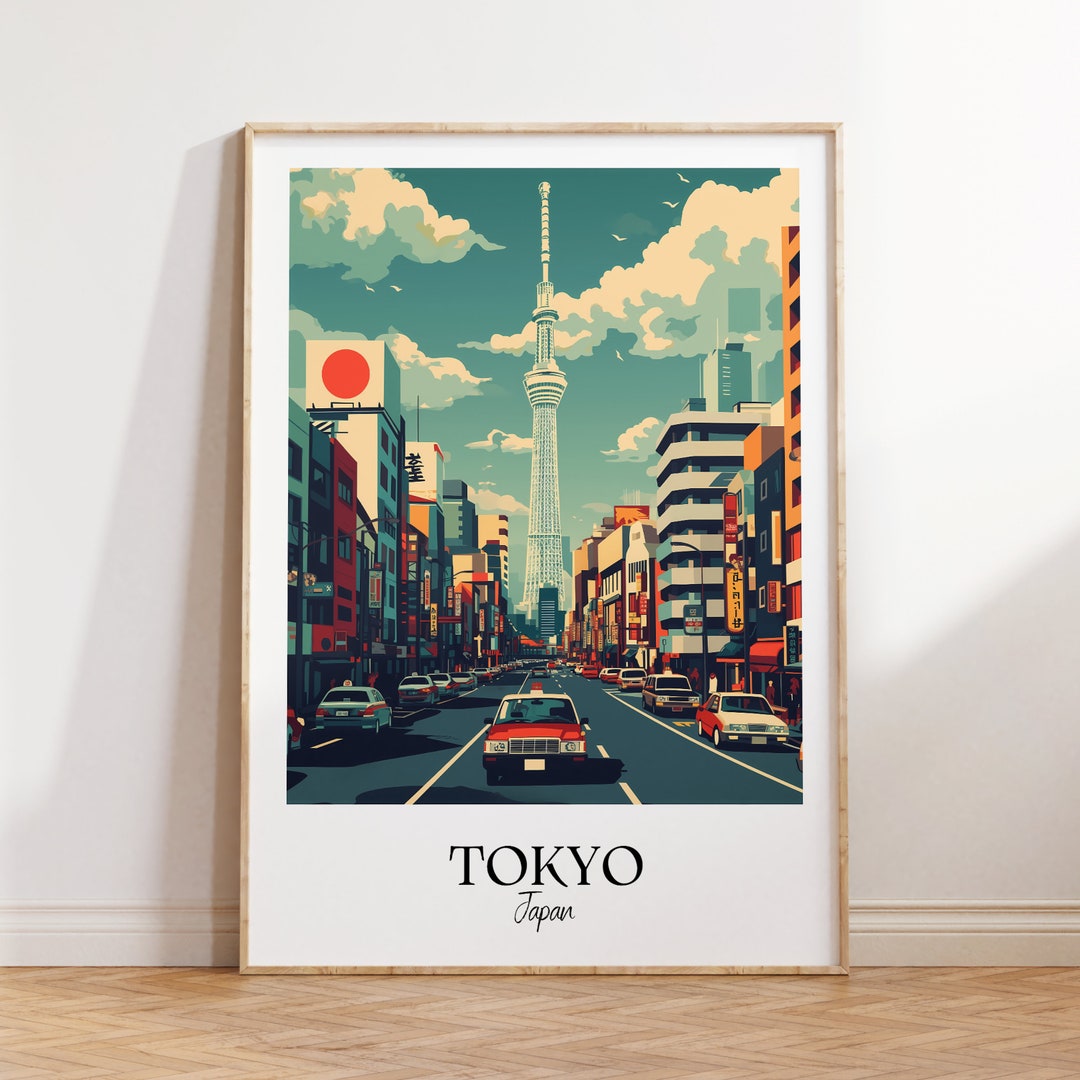 Tokyo City Print, Tokyo Travel Poster, Japan Travel Gift, Tokyo Digital ...