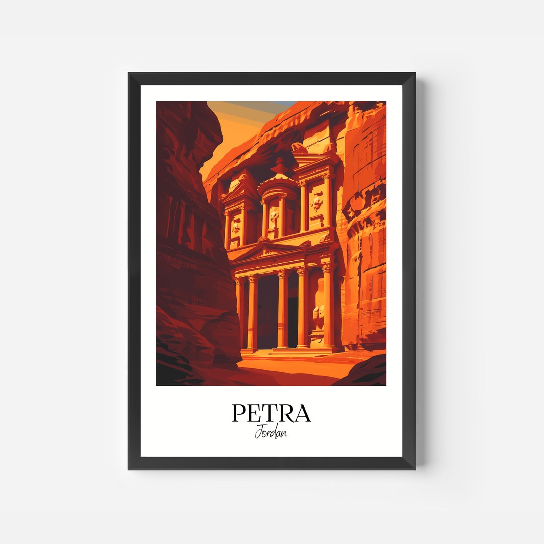 Petra City Print, Petra Travel Poster, Jordan Travel Gift, Petra ...