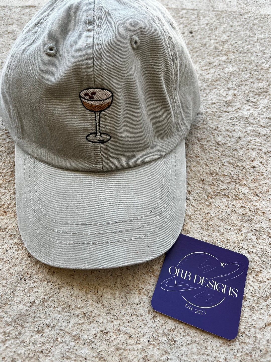 Embroidered Espresso Martini Baseball Hat - Tiny Design Cap - Summer ...