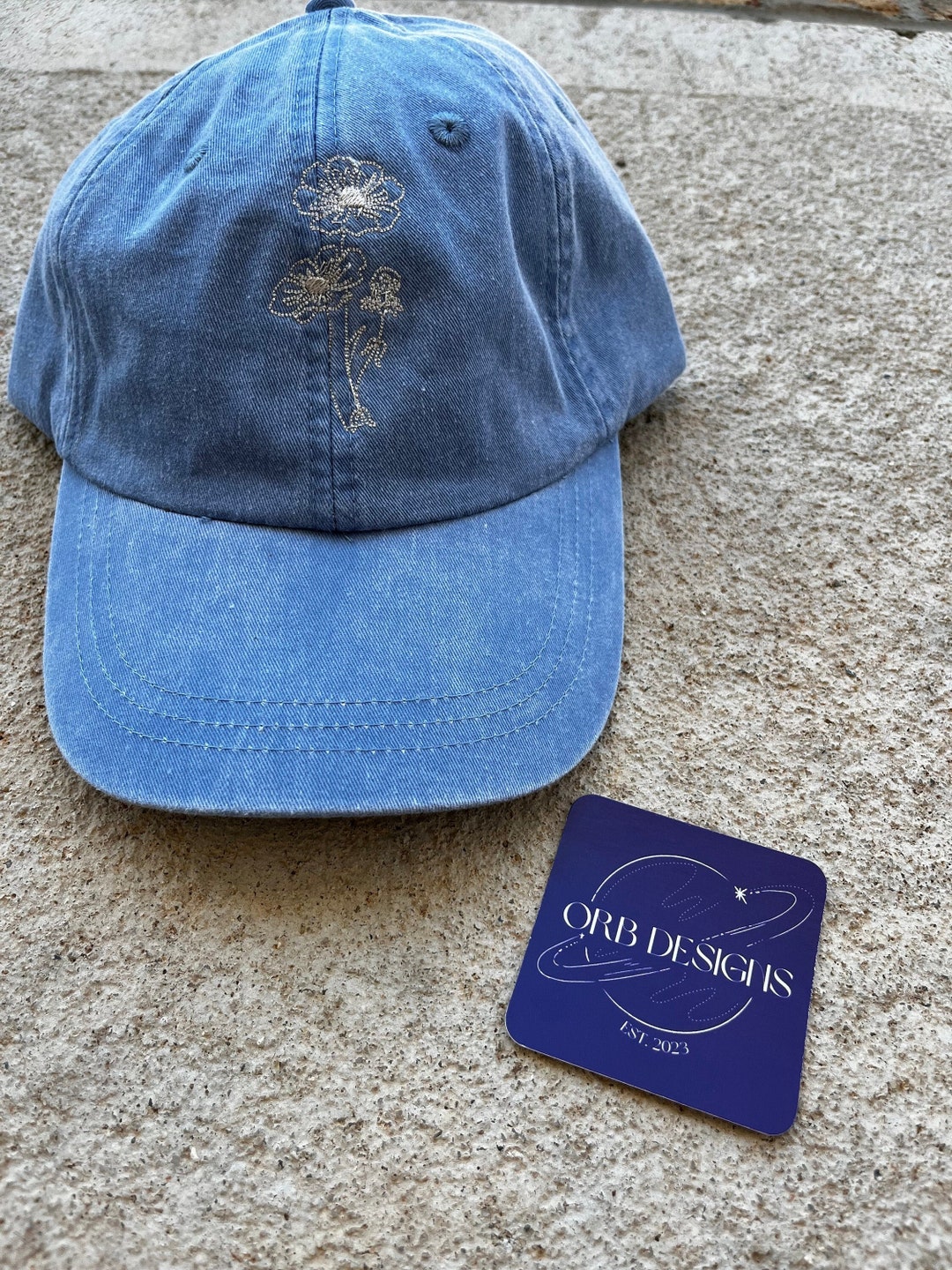 Embroidered Cosmos Baseball Hat Tiny Design Cosmo Cap Summer Beach Hats ...