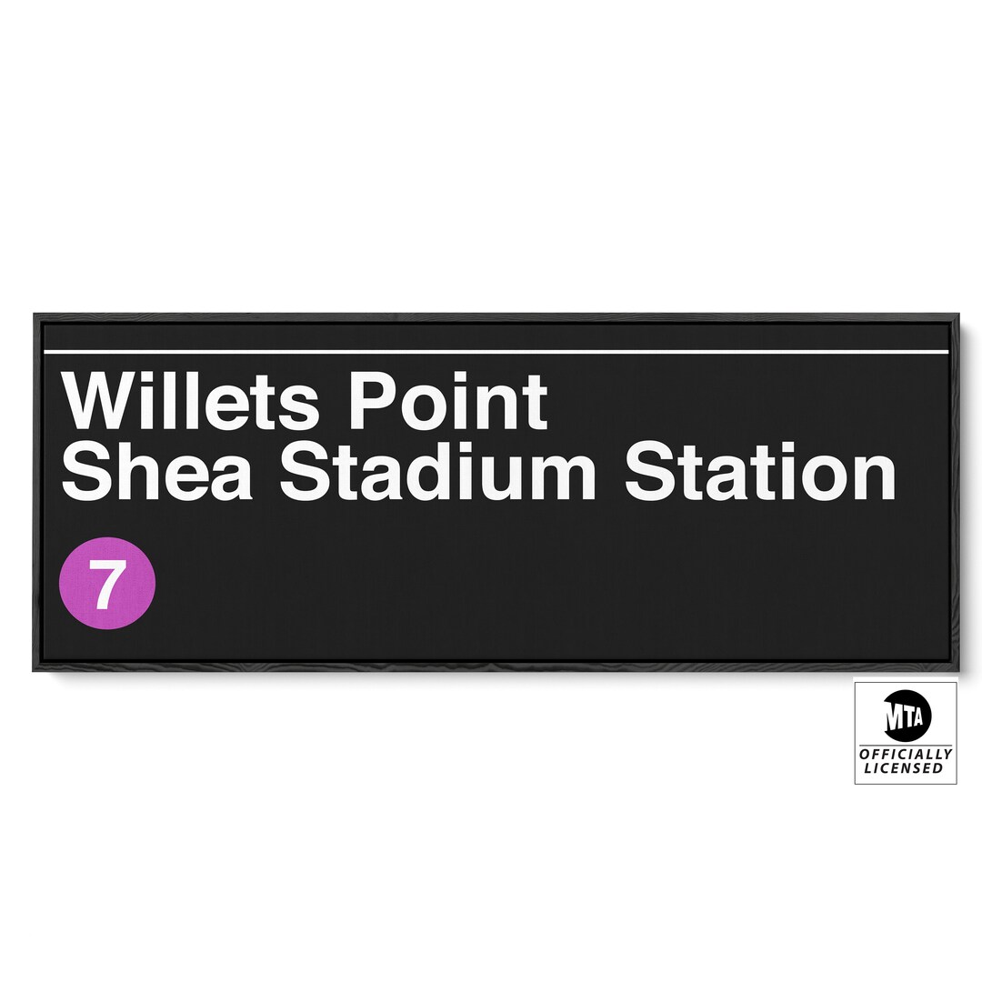Willets Point-shea Stadium Subway Sign - 7 Train - Tall Version - Etsy